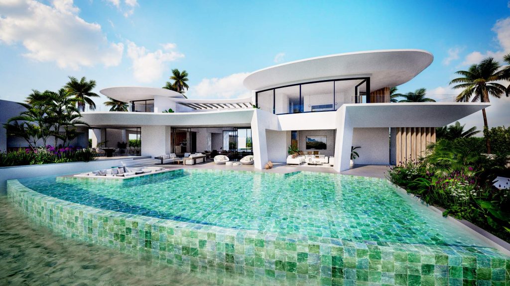 Villa de lujo en primera línea de playa en Marbella.