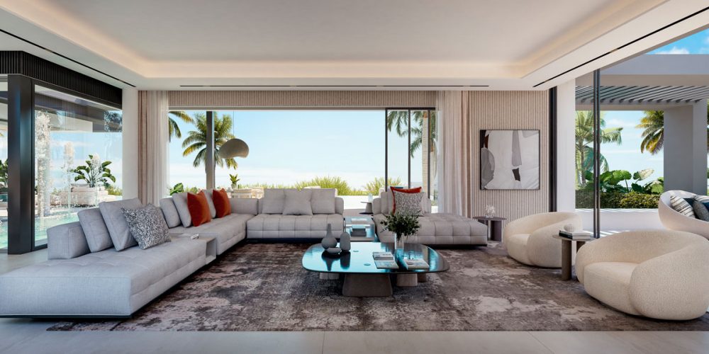 La belleza de lo moderno. Interiorismo para villasen Málaga